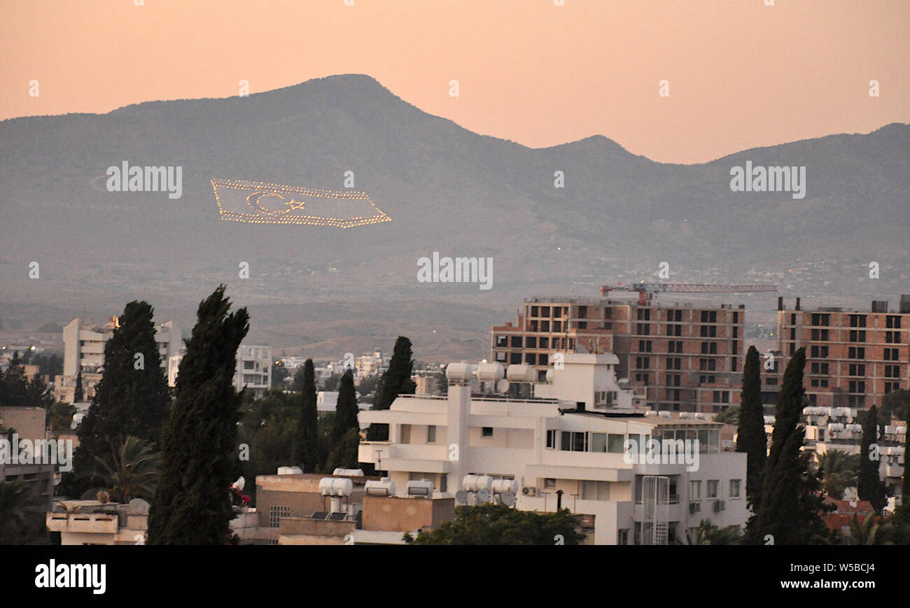 Flag Hill Side Turkish Nicosia Stock Photo - Alamy