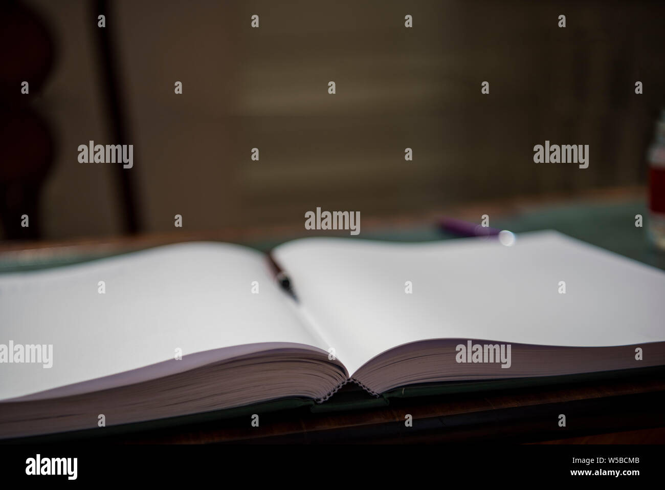 Opened book with pencil hi-res stock photography and images - Alamy