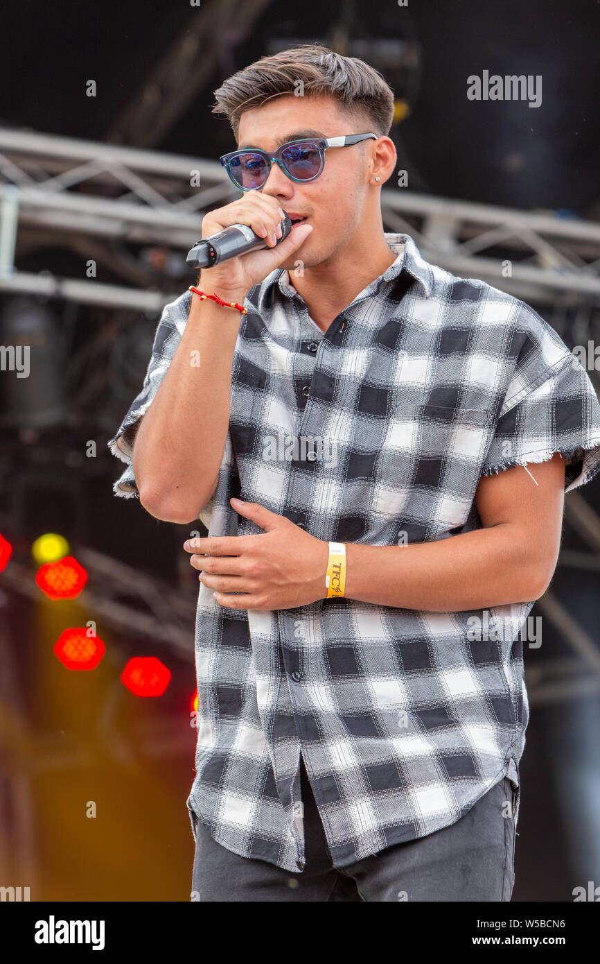 Walton-on-Thames, Sunday 21st July, 2019. The Barrio Fiesta London is ...