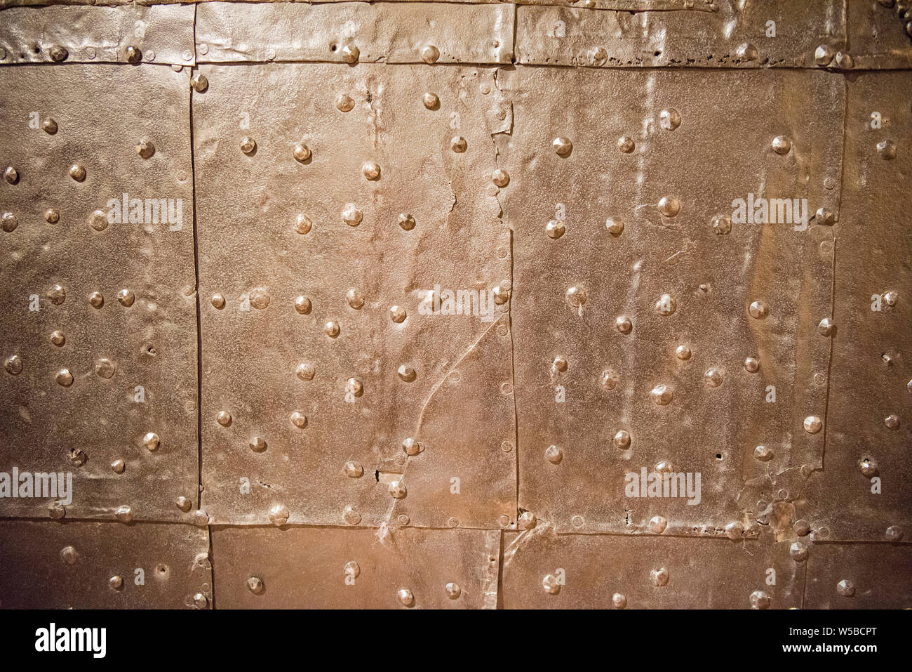Metal rusty background with rivets Stock Photo - Alamy