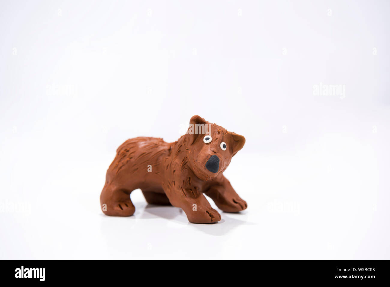 Plasticine artwork. Handmade Bear Stock Photo - Alamy