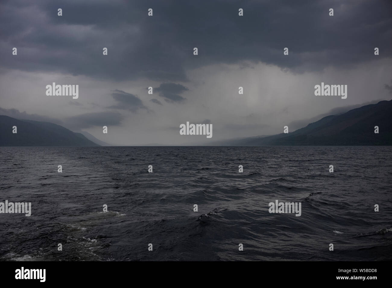 Loch Ness, a large, deep, freshwater loch in the Scottish Highlands ...