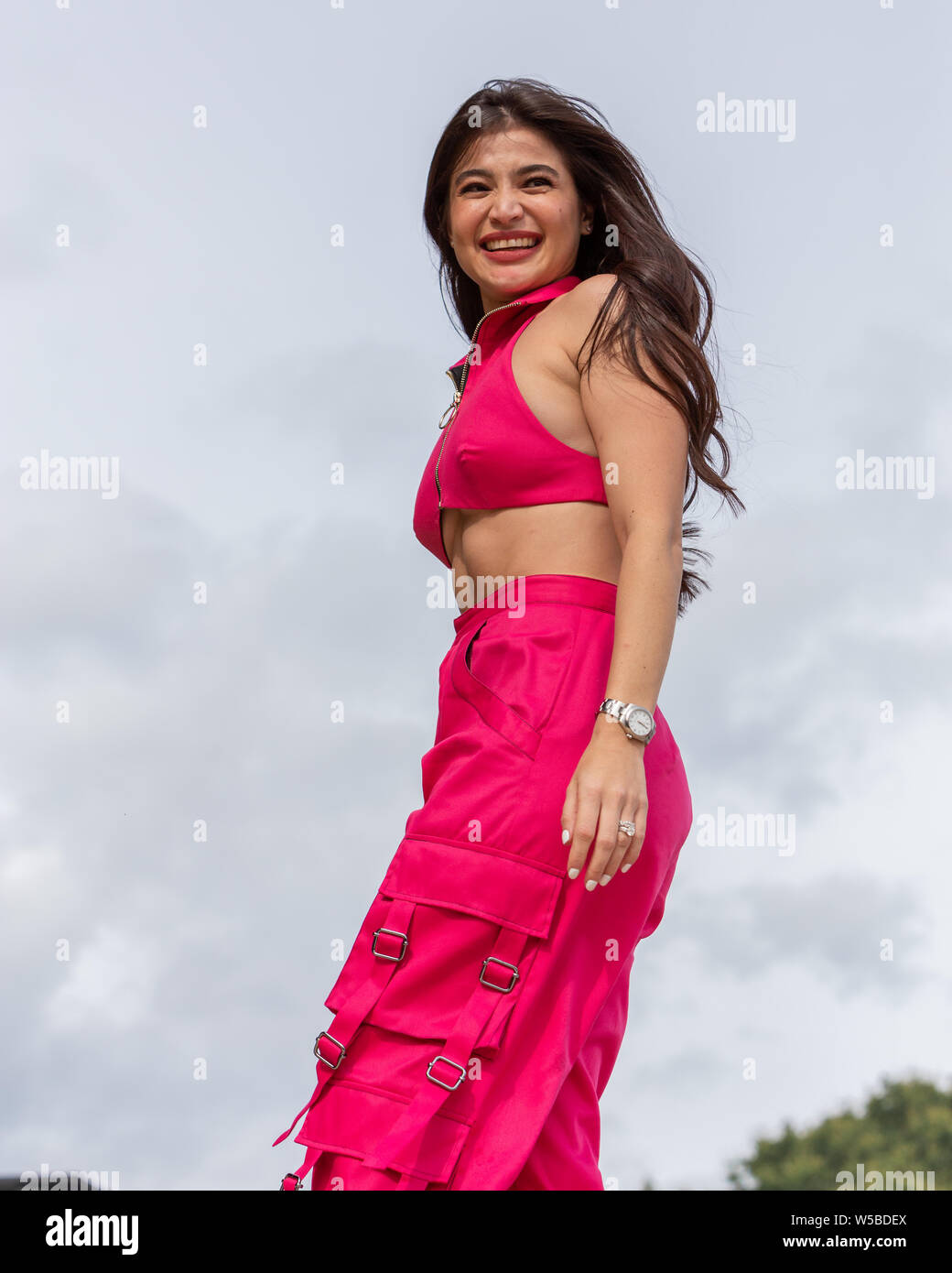 Walton-on-Thames, Sunday 21st July, 2019. The Barrio Fiesta London is ...