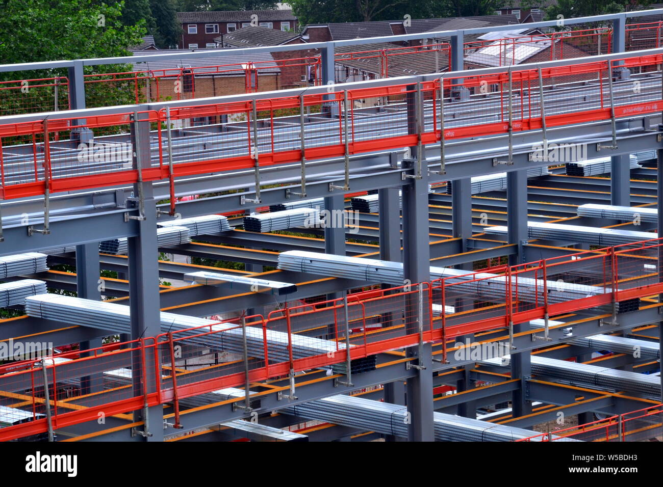 The steel deck construction in progress of an after care centre for ...