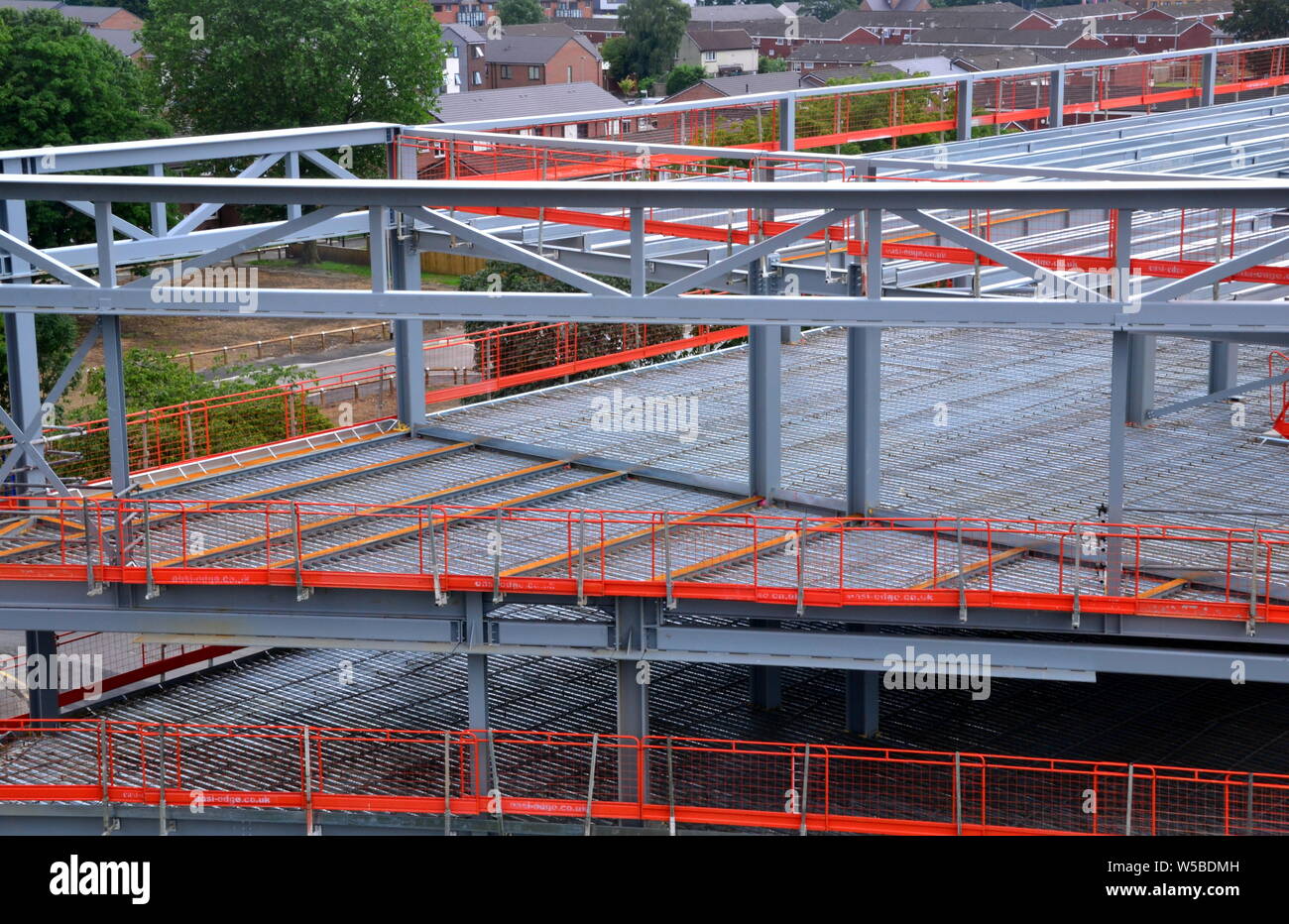 The steel deck construction in progress of an after care centre for ...