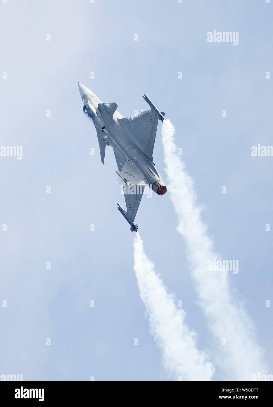 Swedish Air Force SAAB Gripen Jas 39 displaying at the 2019 RIAT air ...