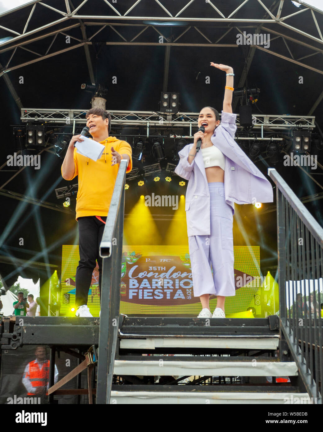 Walton-on-Thames, Sunday 21st July, 2019. The Barrio Fiesta London is ...