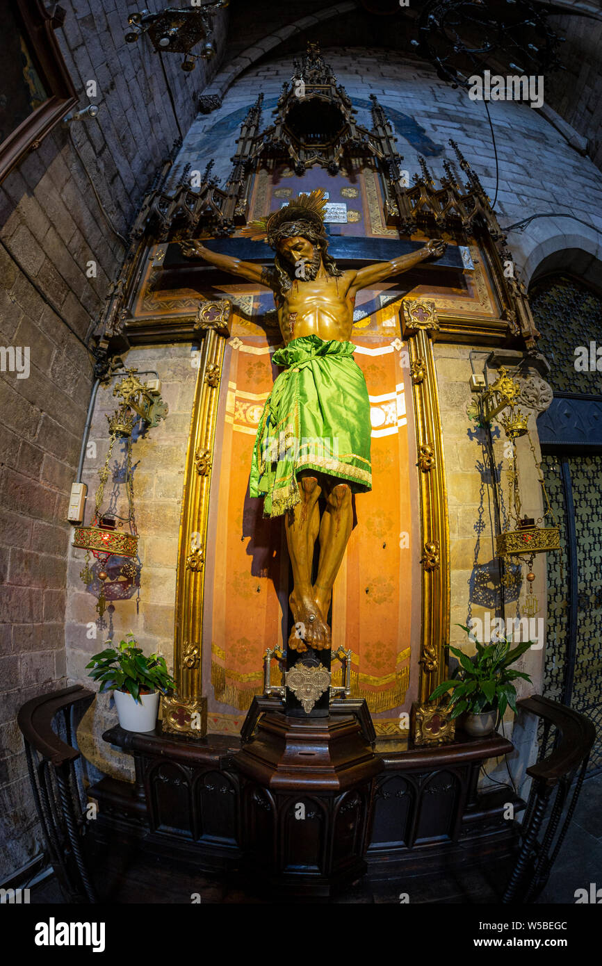 July 17 2019, Barcelona Spain: Catholic Church view from Barcelona ...