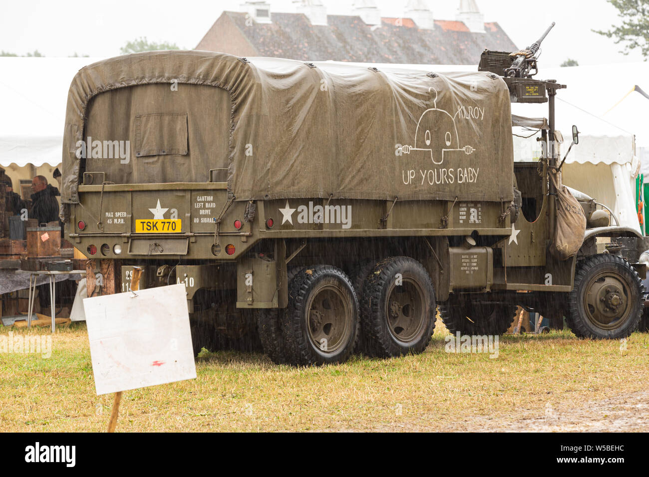 War and Peace Revival 2019, Paddock Wood Hop Farm. An Army troop ...