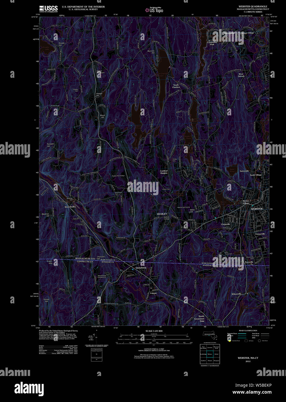 Map of webster hi-res stock photography and images - Alamy