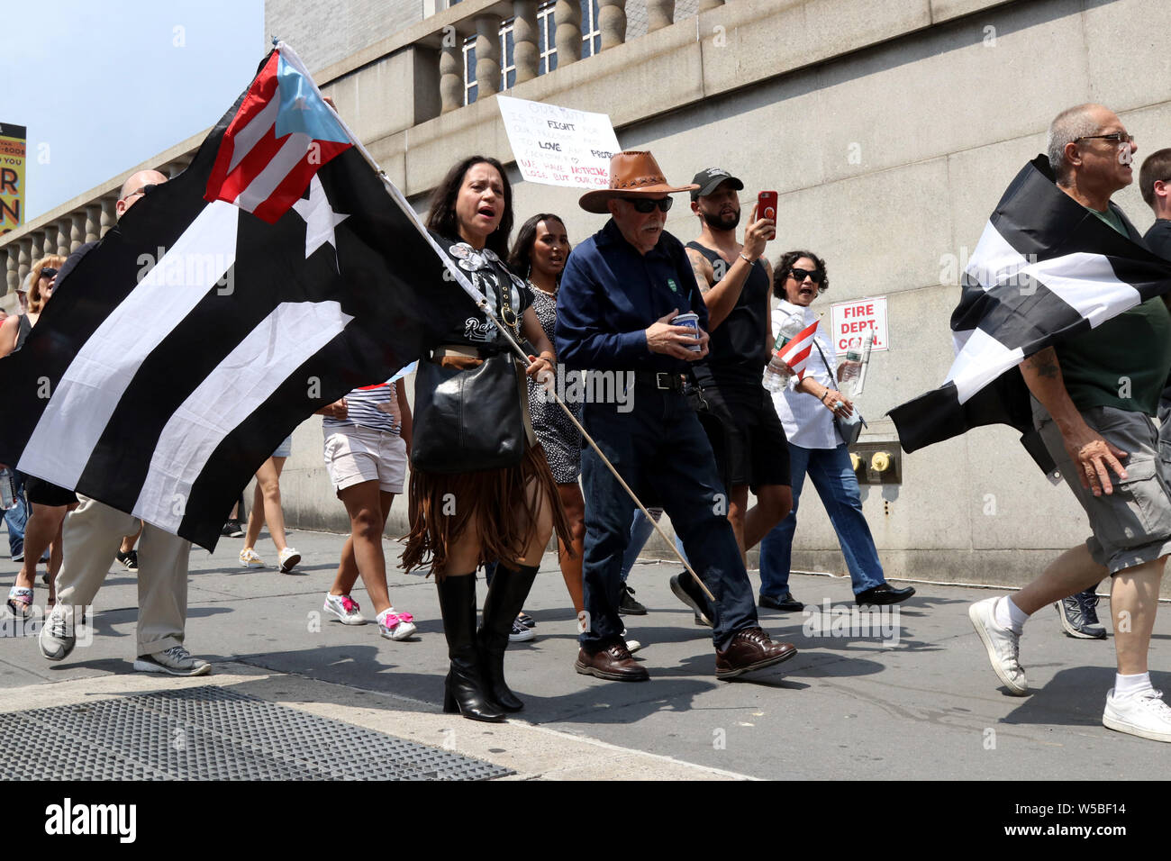 Freedom March for Puerto Rico, New York, USA Stock Photo - Alamy
