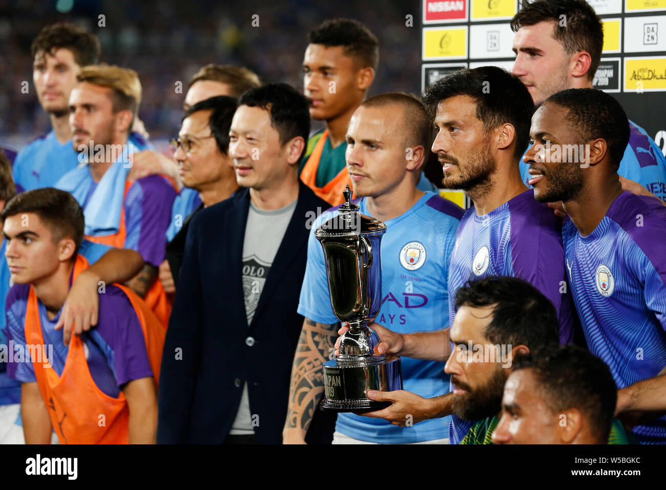 Kanagawa, Japan. 27th July, 2019. Manchester City FC team group ...