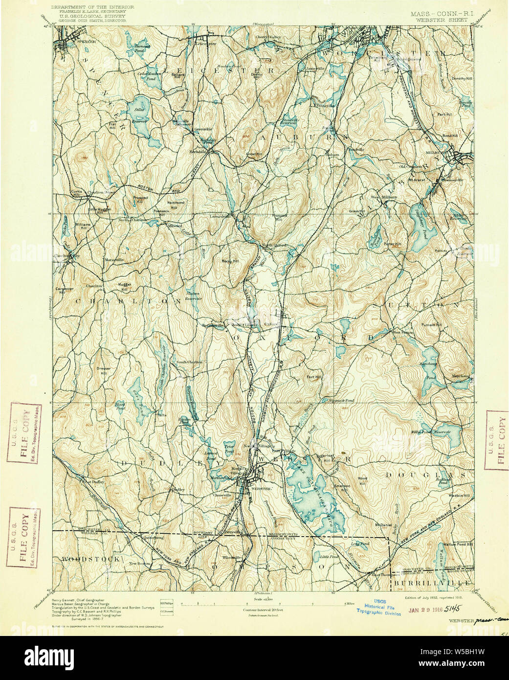 Webster map of the united states hi-res stock photography and images ...