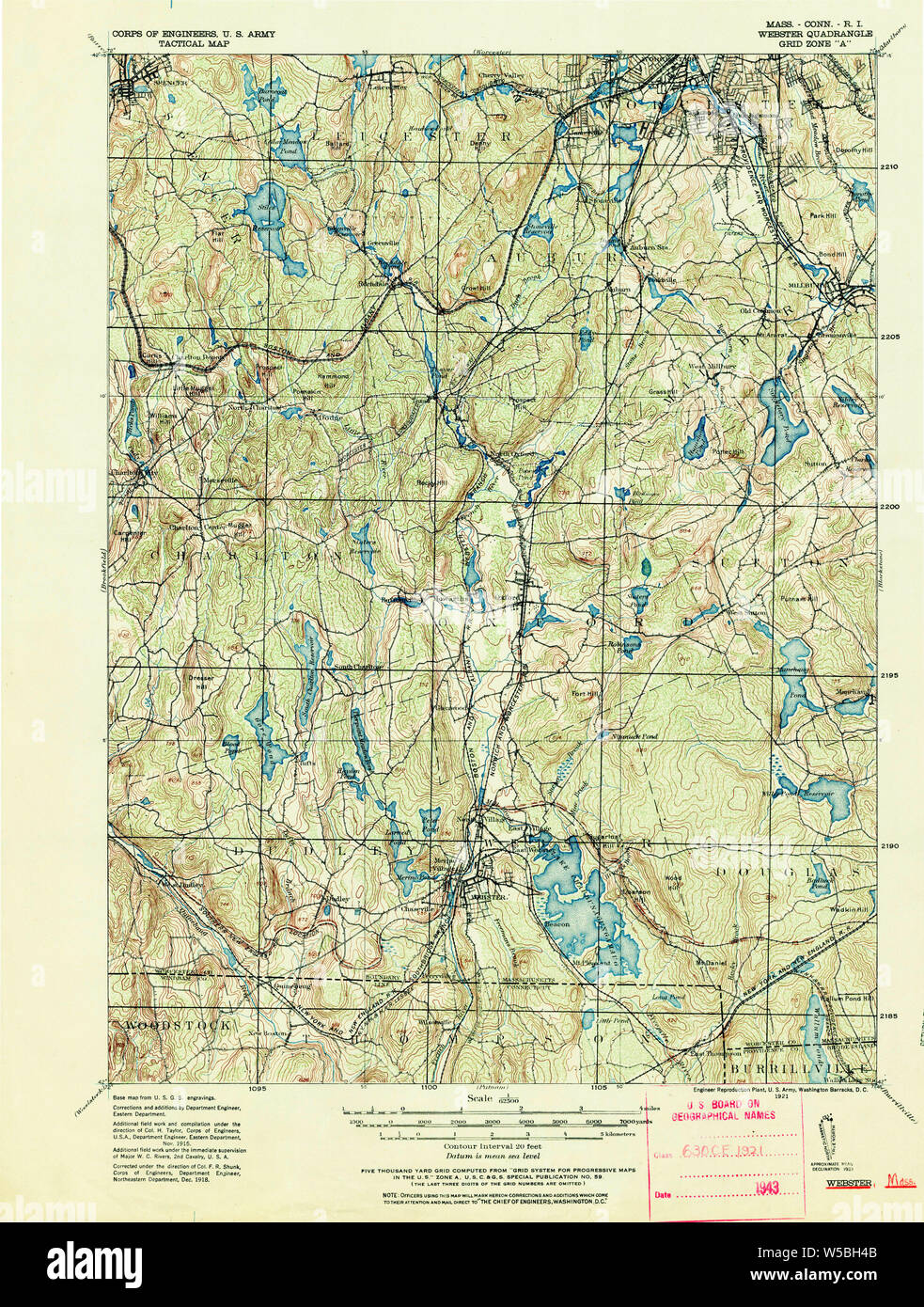 Webster map of the united states hi-res stock photography and images ...