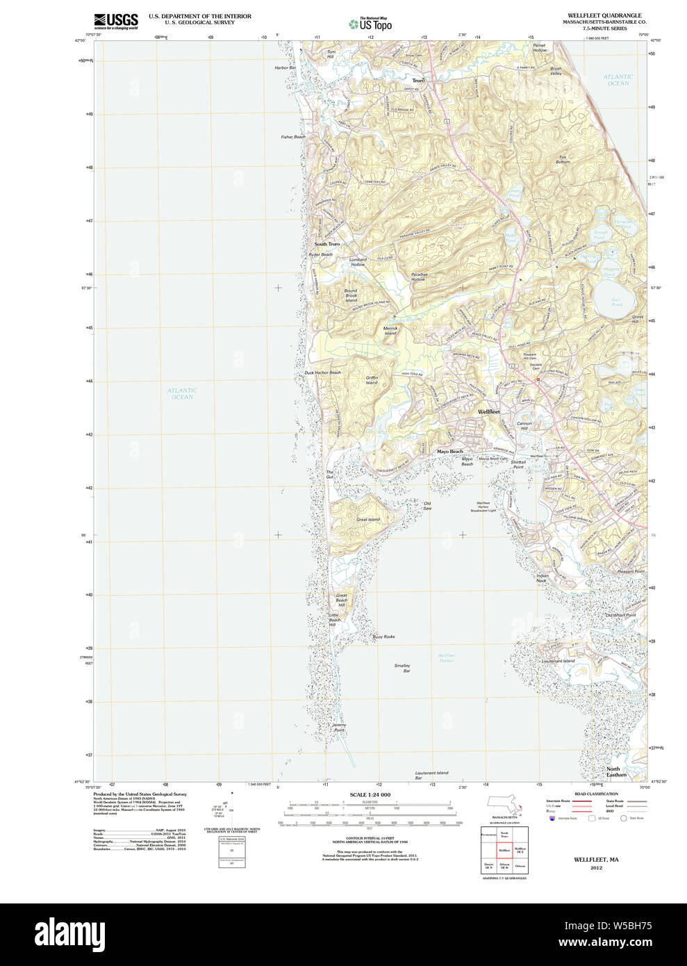 Wellfleet map Cut Out Stock Images & Pictures - Alamy