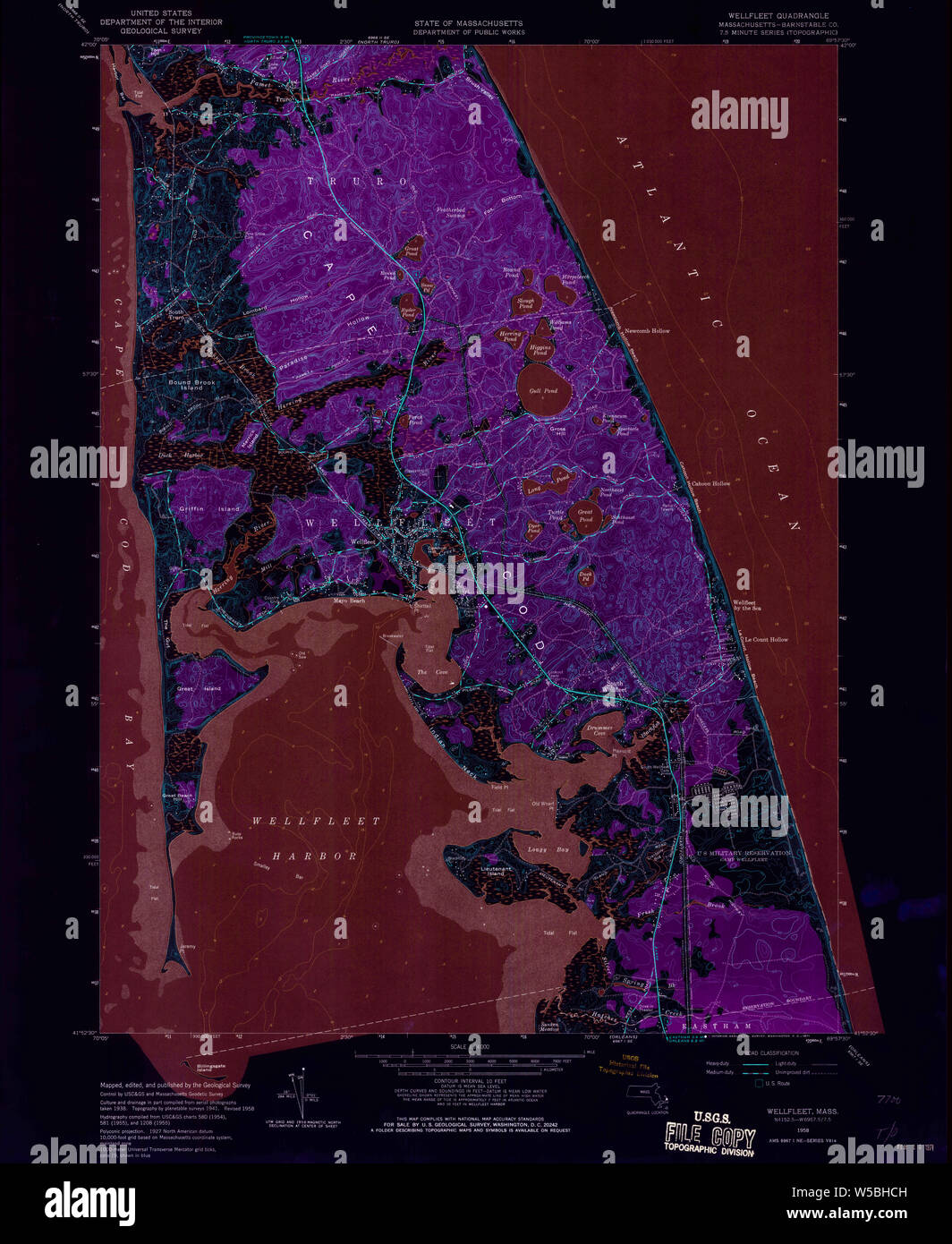 Map of wellfleet hi-res stock photography and images - Alamy