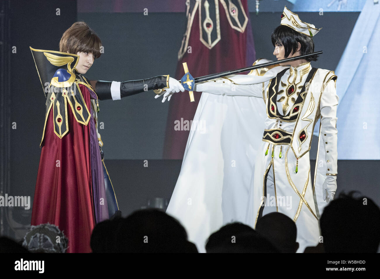 Tokyo, Japan. 27th July, 2019. Competitors (from Russia) perform during ...