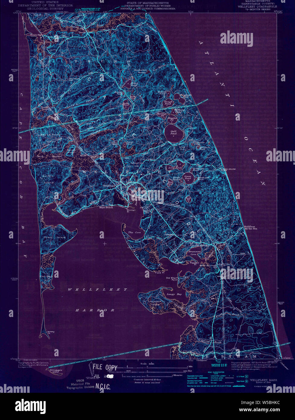 Map of wellfleet hi-res stock photography and images - Alamy