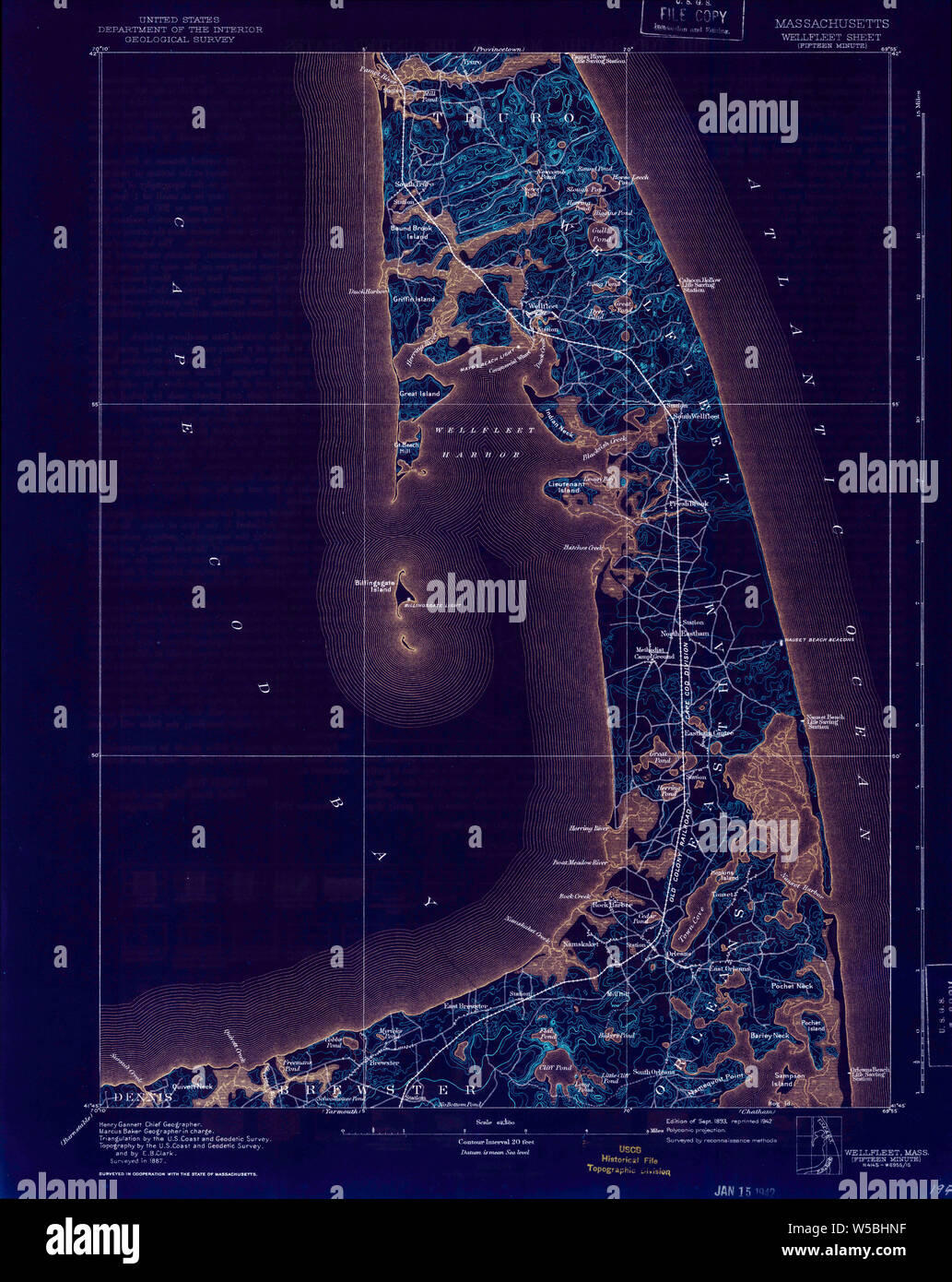 Map of wellfleet hi-res stock photography and images - Alamy