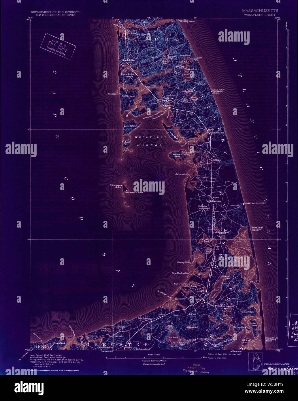 Map of wellfleet hi-res stock photography and images - Alamy