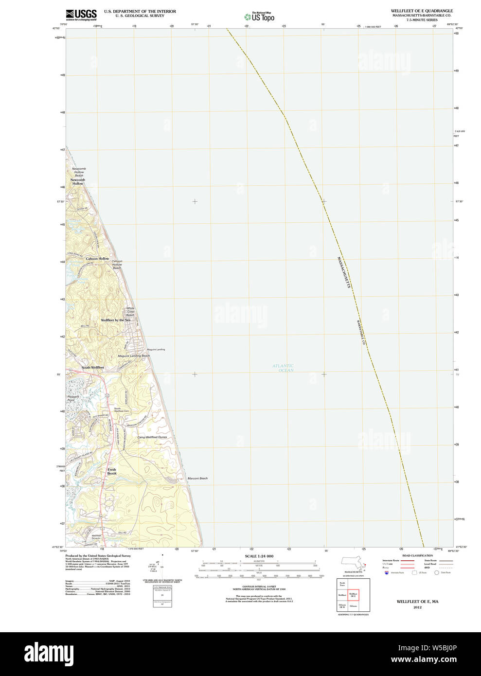 Map of wellfleet Cut Out Stock Images & Pictures - Alamy