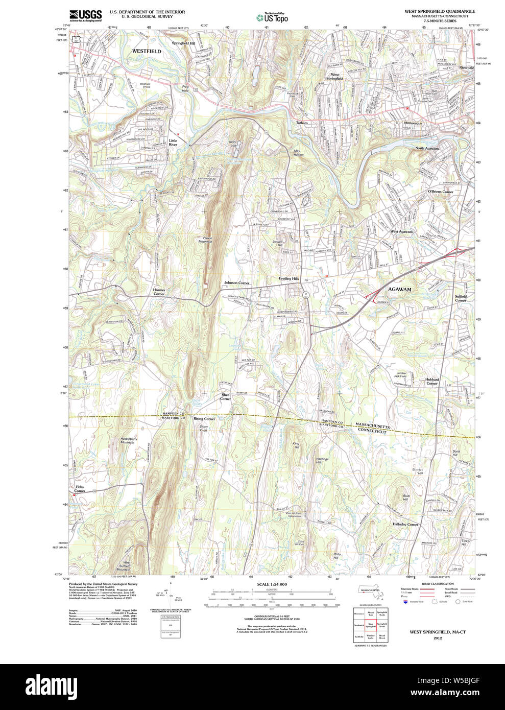 Springfield massachusetts map hi-res stock photography and images - Alamy