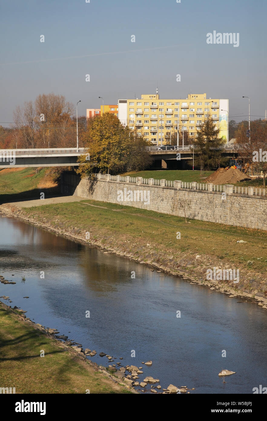 Ostravice river in Ostrava. Czech Republic Stock Photo - Alamy