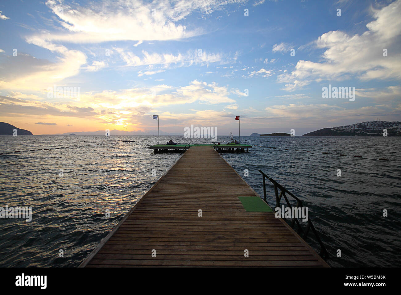 Seaside town of Bodrum and spectacular sunsets. Mugla, Turkey Stock ...