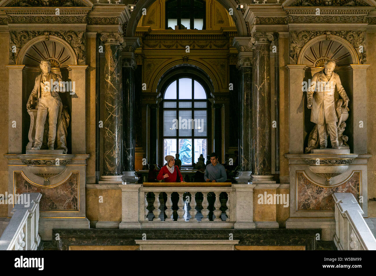 Interior architectural view of The Natural History Museum Vienna which ...