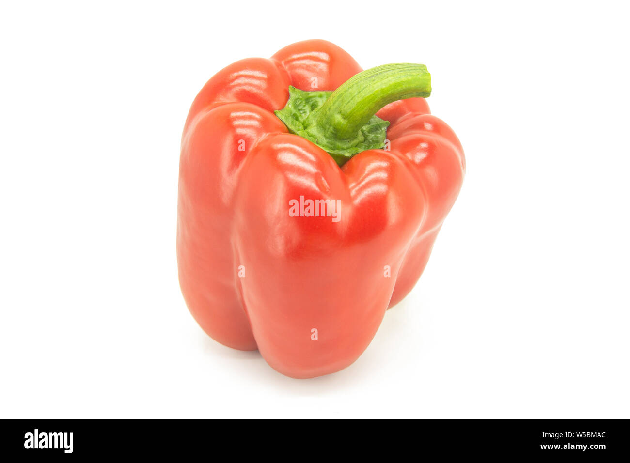 Red bell pepper or Sweet pepper or Capcicum isolated on white ...