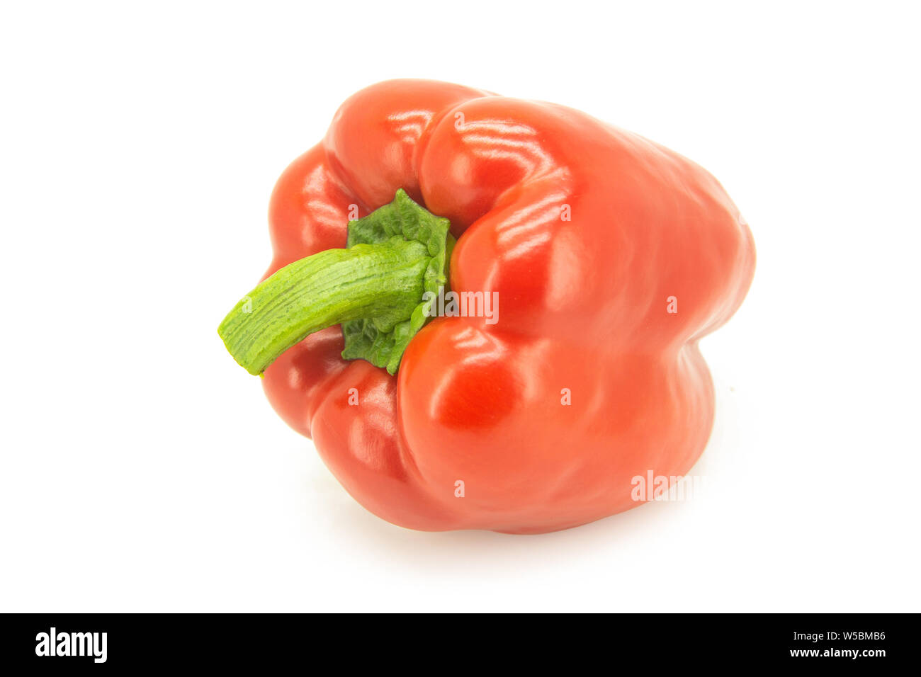 Red bell pepper or Sweet pepper or Capcicum isolated on white ...