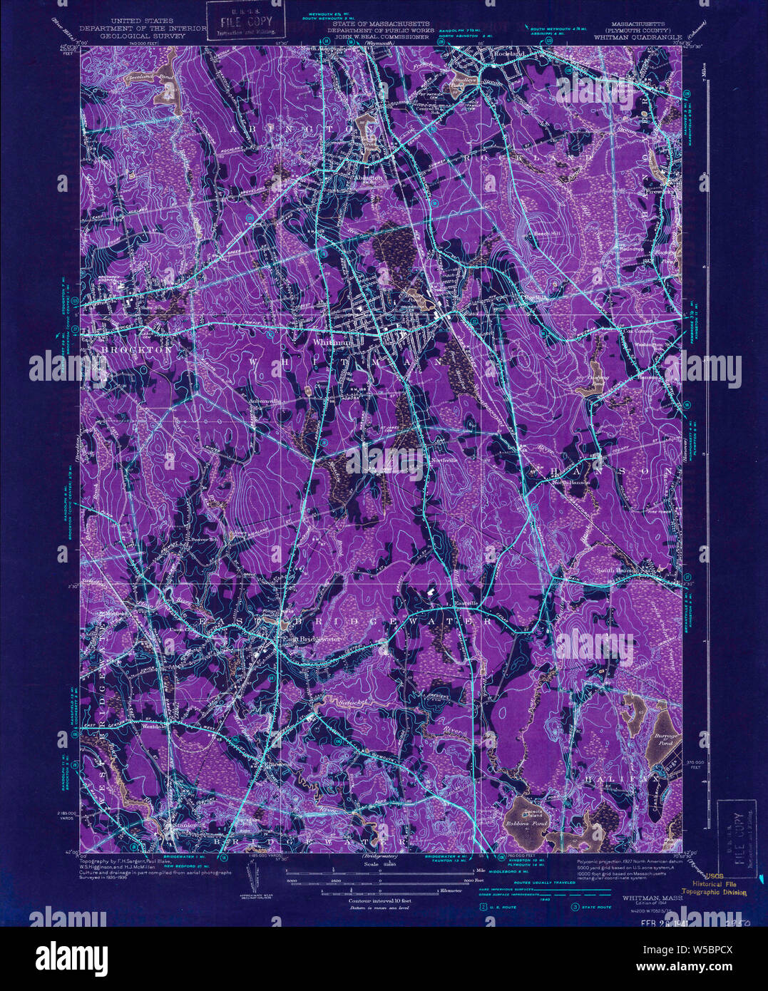 Map of whitman hi-res stock photography and images - Alamy