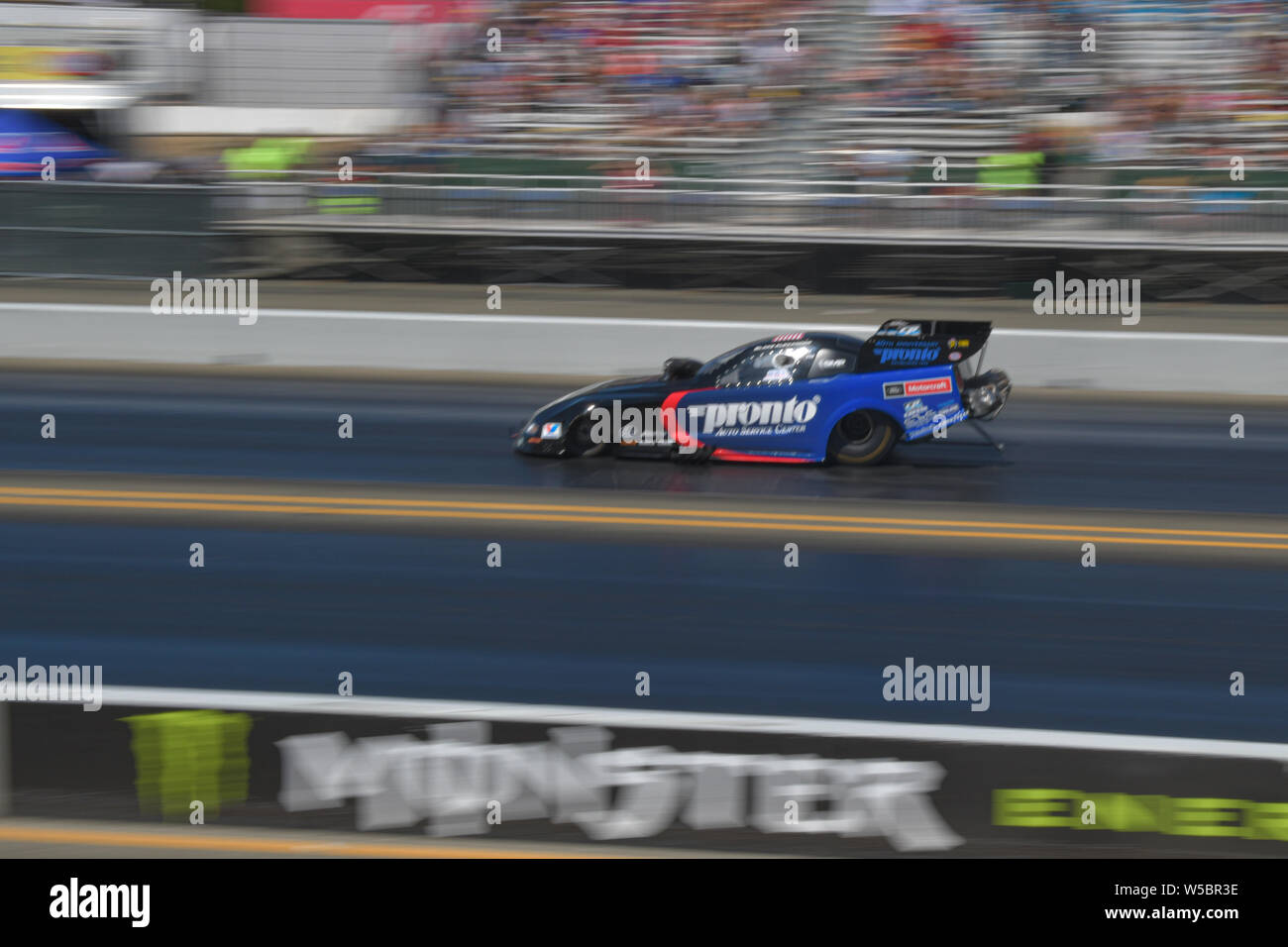 Sonoma, California, USA. 27th July, 2019. Blake during the NHRA Sonoma ...