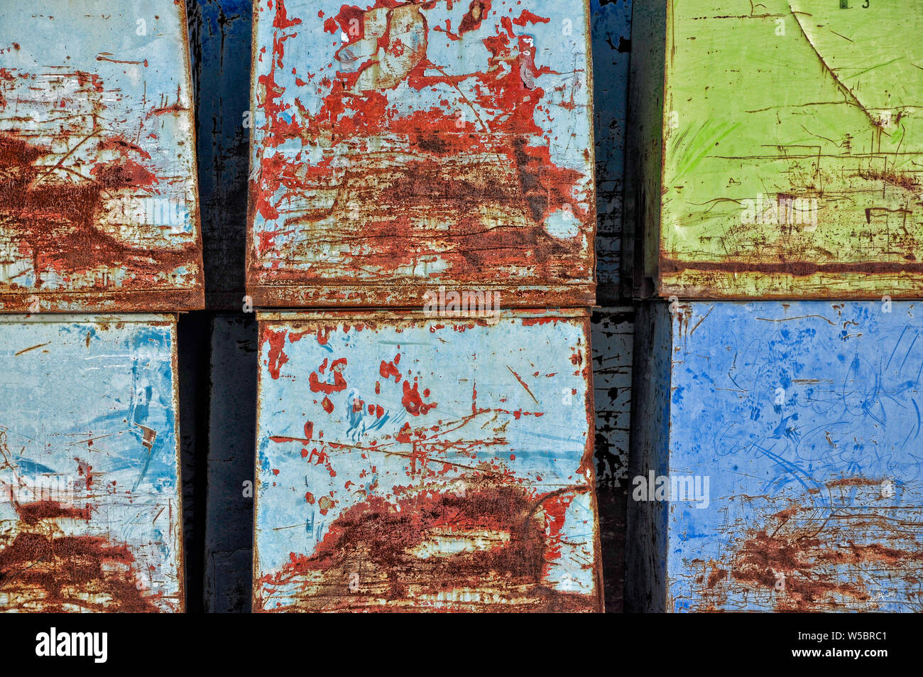 Rusty boxes on a farm in Central California Stock Photo - Alamy