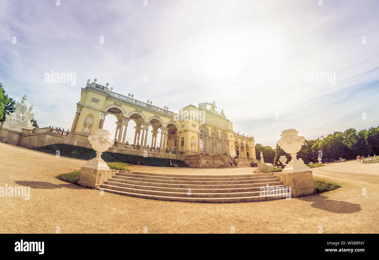 Austria, Vienna - June 4, 2019: Wide angle of The Gloriette in ...