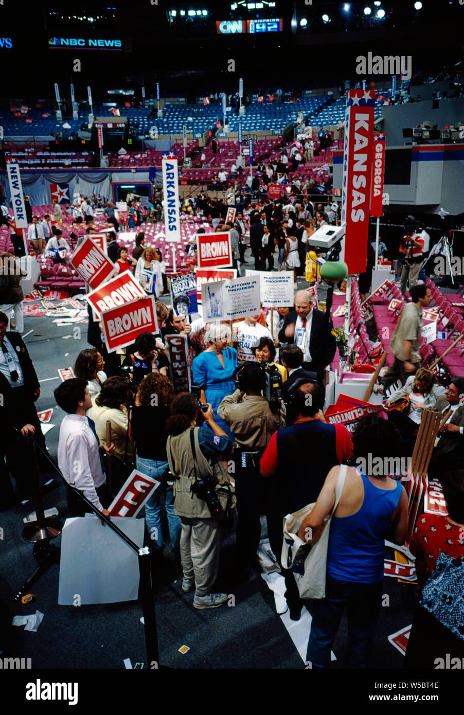 New York, NY., USA, July, 14, 1992 Delegates to the Democratic National ...