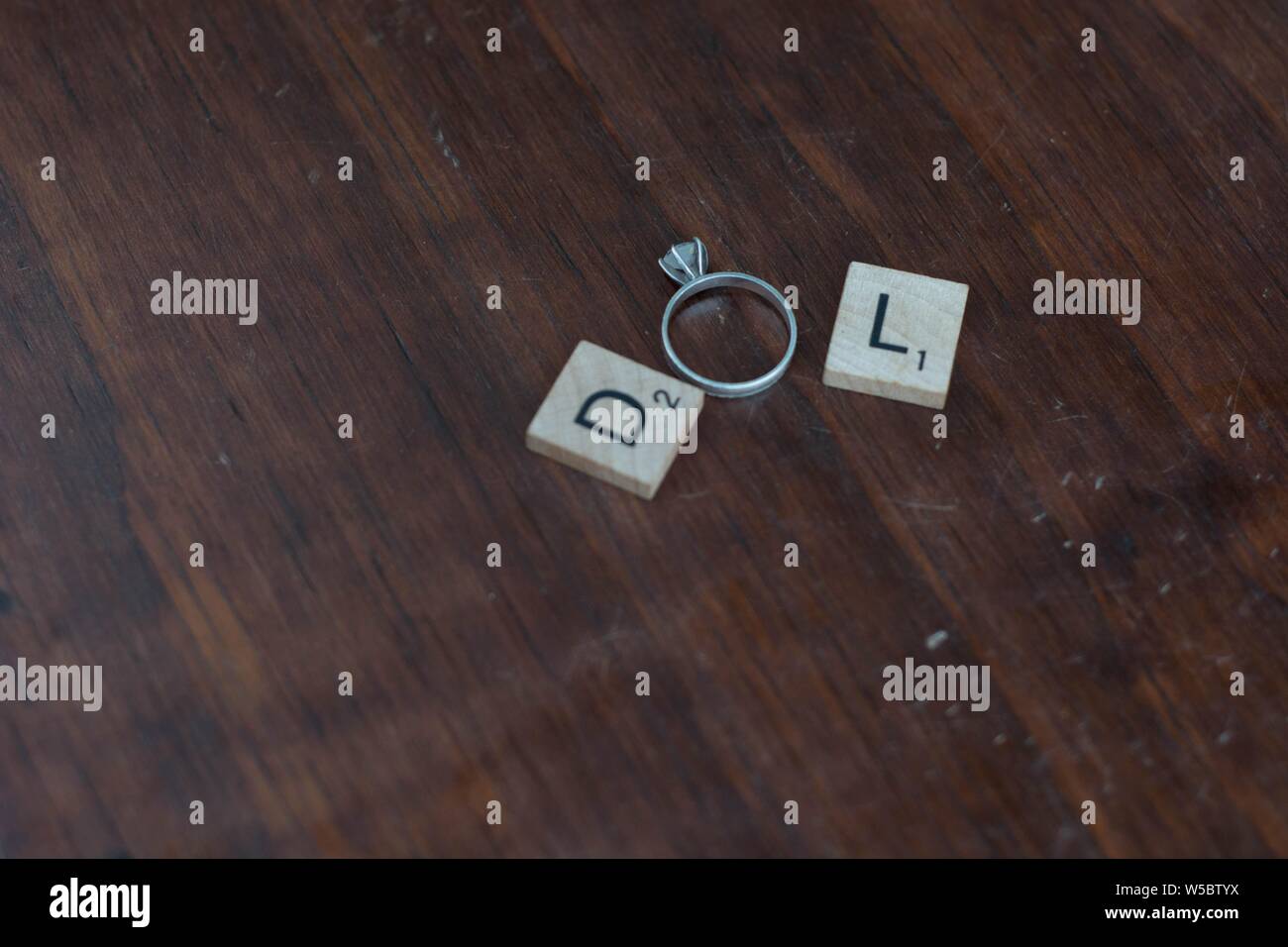 SAN SALVADOR, EL SALVADOR - Jul 25, 2019: View of two letters, a D and ...