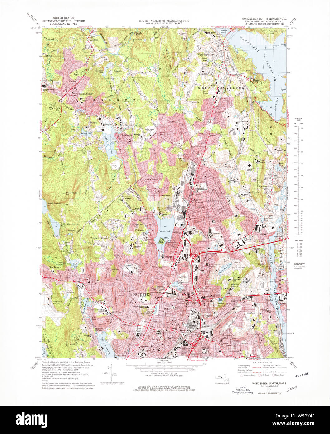 Map of worcester Cut Out Stock Images & Pictures - Alamy