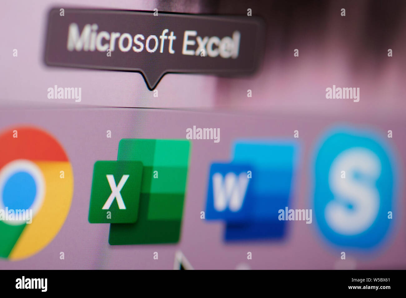 New york, USA - july 26, 2019: Starting microsoft office excel software ...