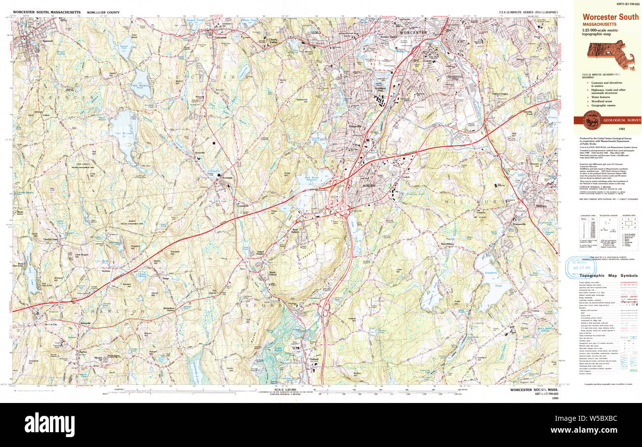Map of worcester Cut Out Stock Images & Pictures - Alamy