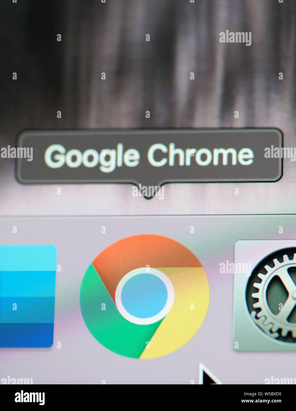 New york, USA - july 26, 2019: Run google chrome program on computer ...