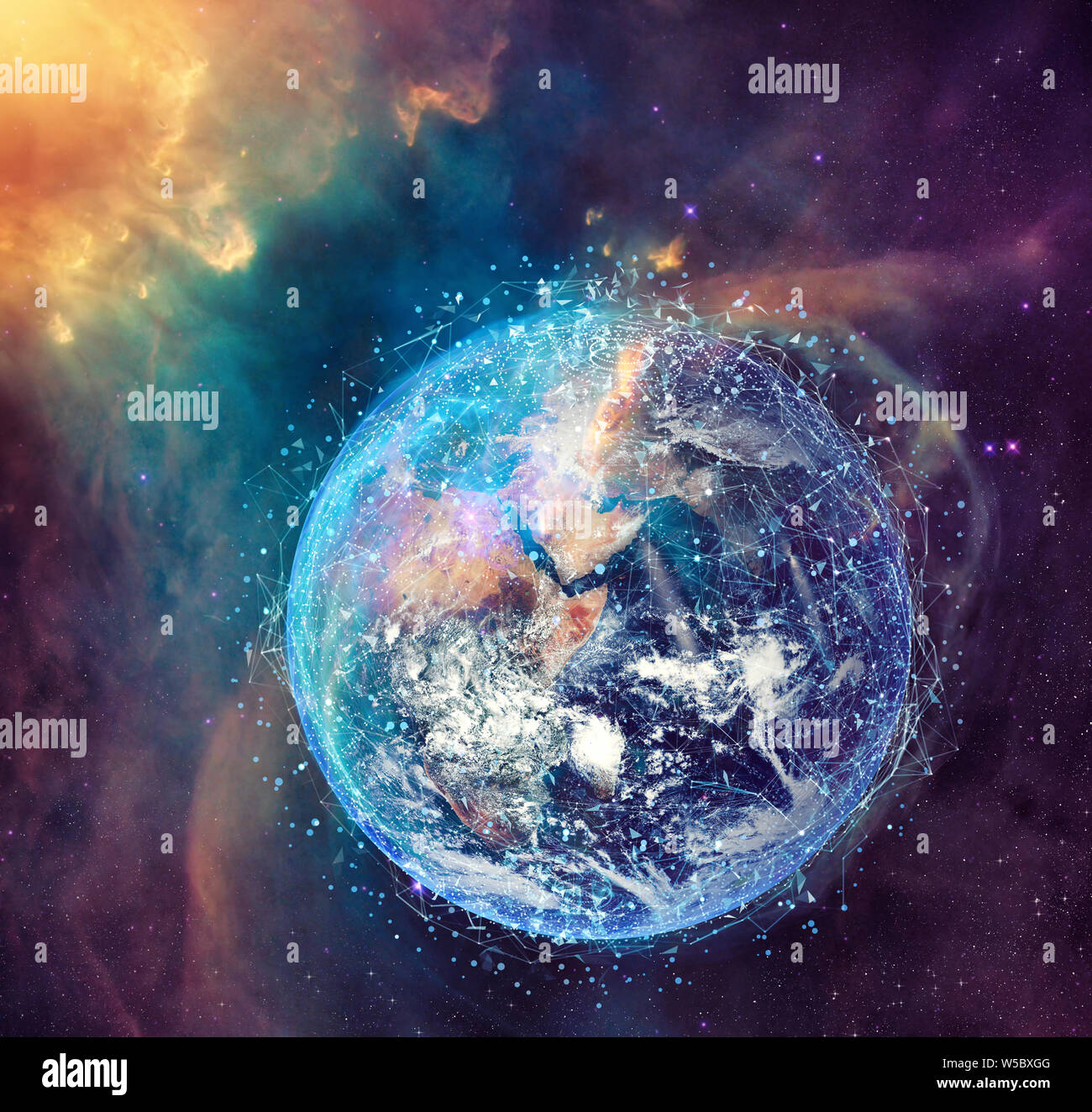 Network Connecting Picture Of Universe Of Galaxies