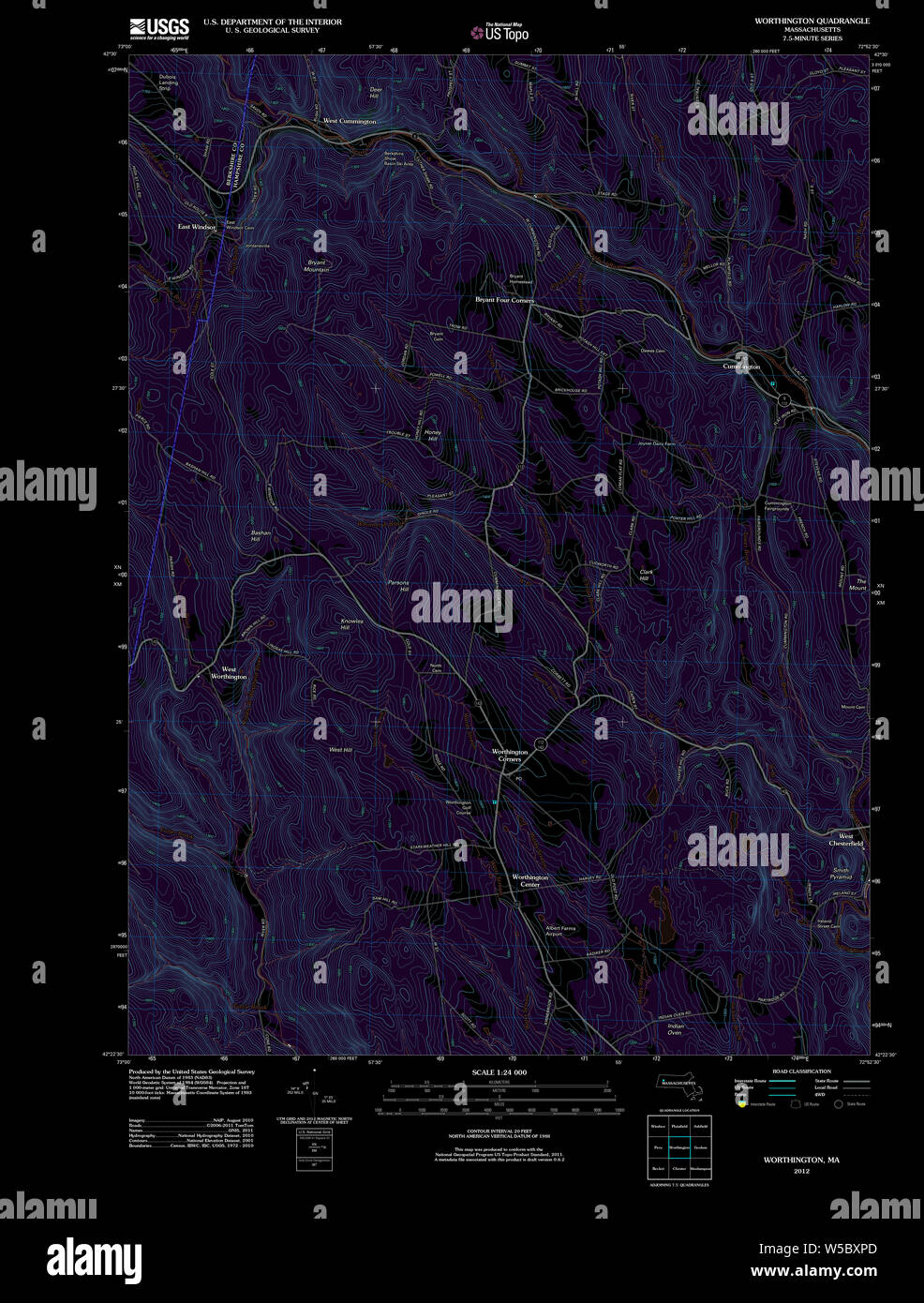 Map of worthington hi-res stock photography and images - Alamy