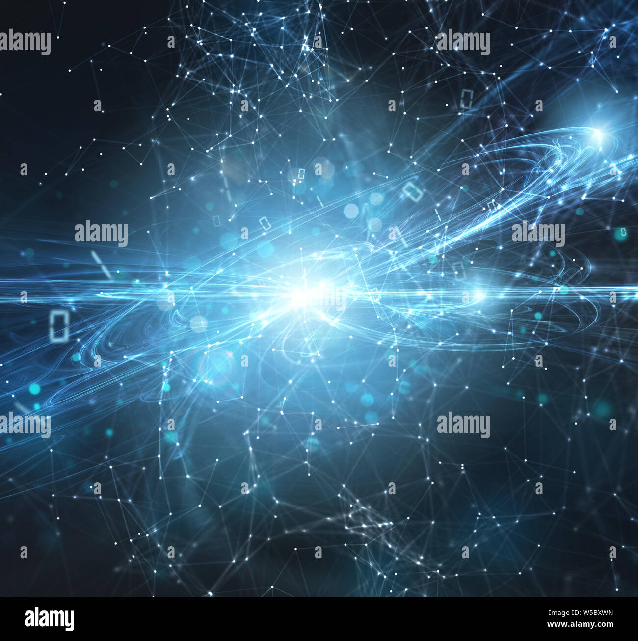 Abstract internet connection network background with motion effects ...