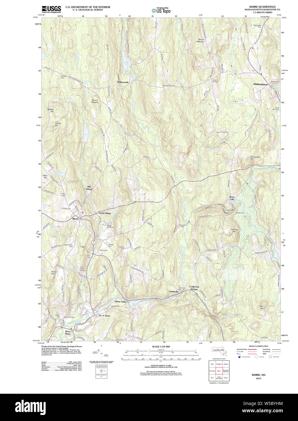 Map of barre hi-res stock photography and images - Alamy