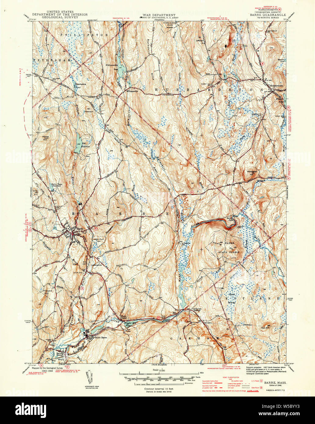 Map of barre hi-res stock photography and images - Alamy