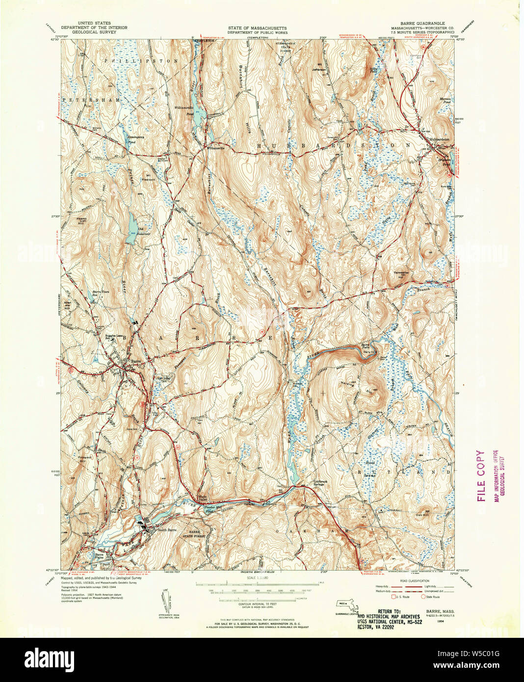 Map of barre hi-res stock photography and images - Alamy