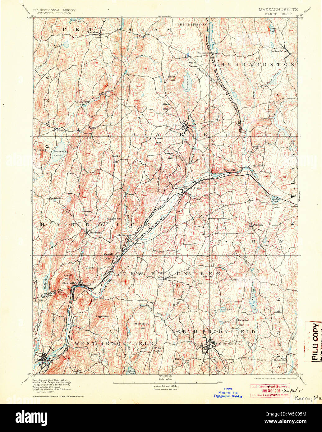 Map of barre hi-res stock photography and images - Alamy