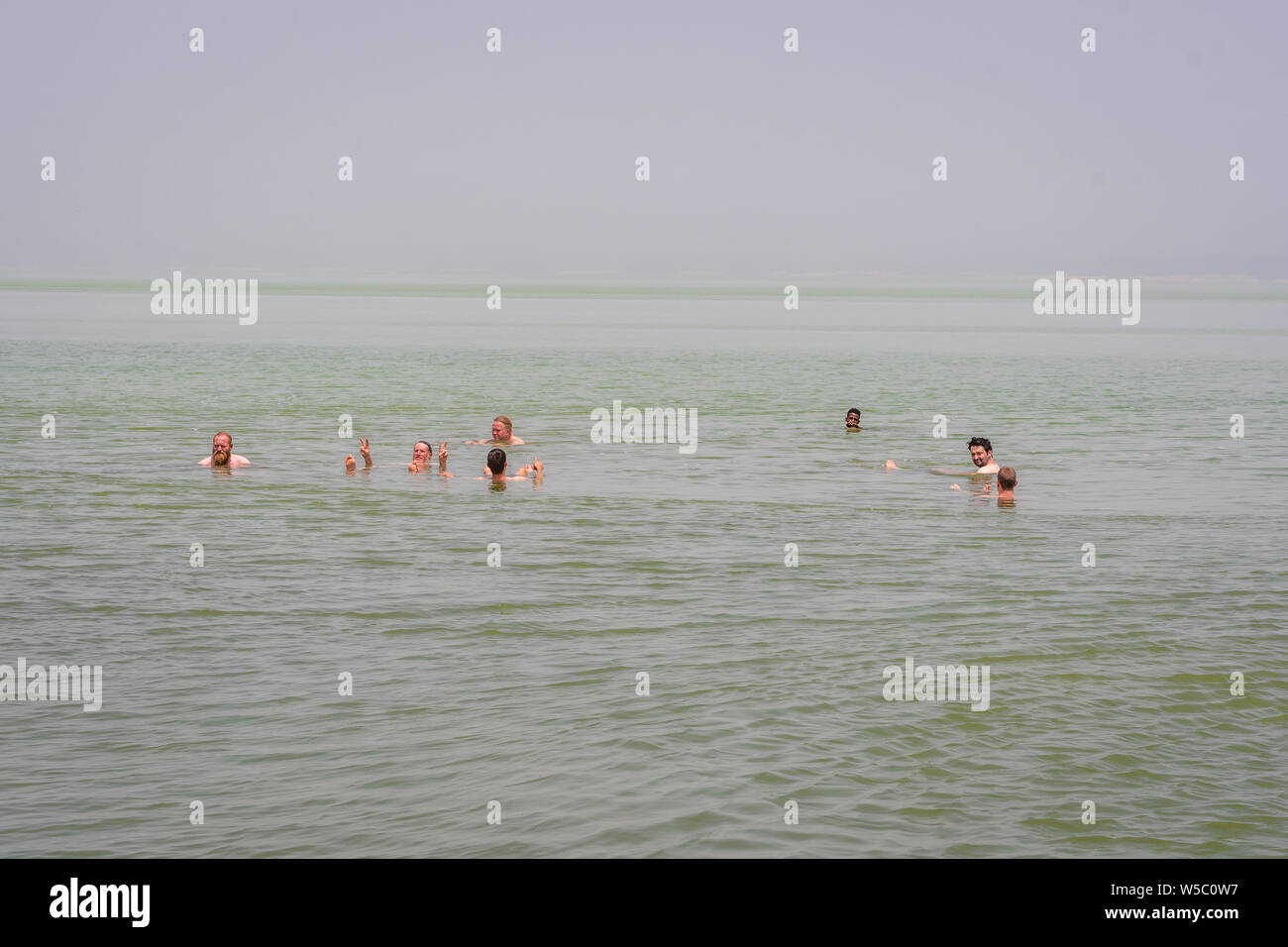 Tourists swimming in the ocean near the Danakil Depression , Ethiopia ...