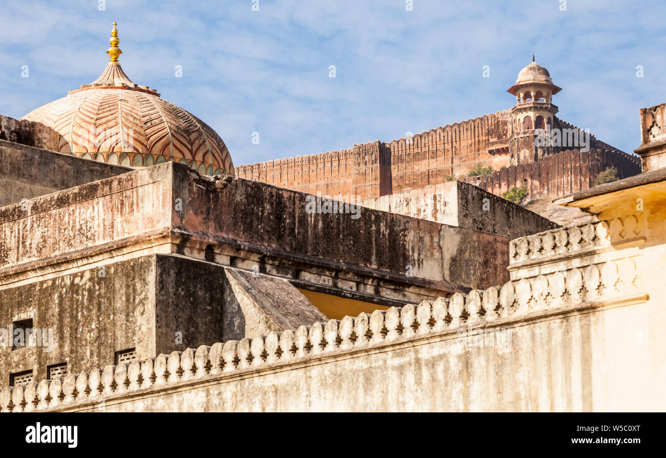 Amer Palace and Jaigarh Fort, Amer, India Stock Photo - Alamy